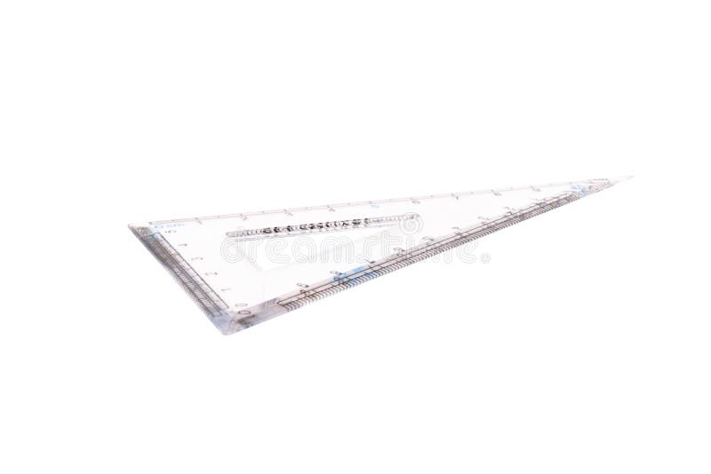Triangle Ruler Isolated on White Background Stock Image - Image of ...