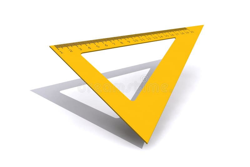Triangle Ruler on a White Background for Kdipart or Web Design Stock ...