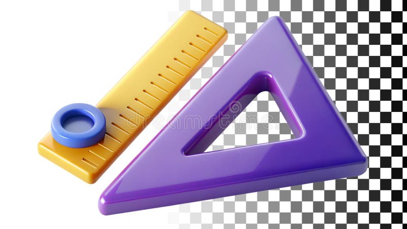 Triangle Ruler and Pencil, Drafting Tool, Geometry Instrument, School ...
