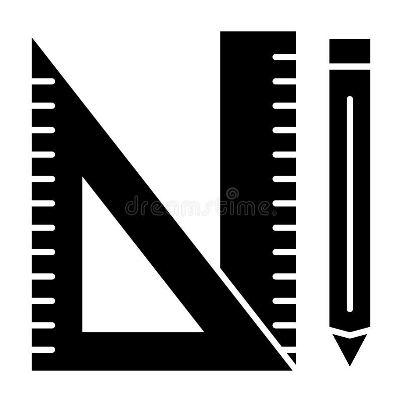 Triangle Ruler Thin Line Icon. Centimeter Vector Illustration Isolated ...