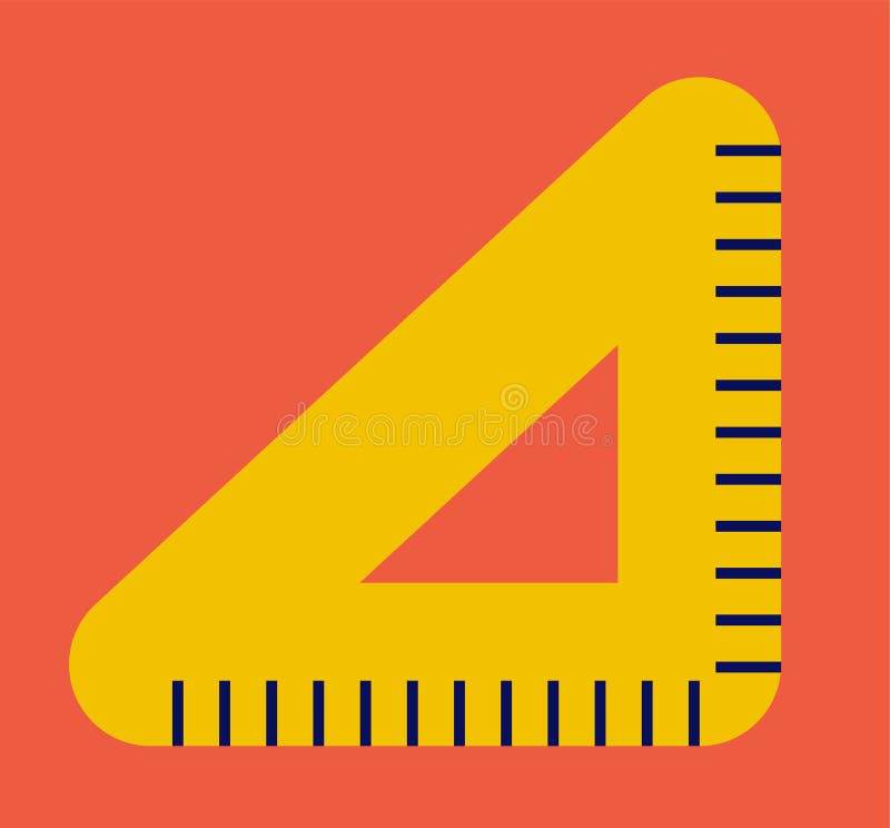 Triangle Ruler School Card Poster Stock Illustration - Illustration of ...