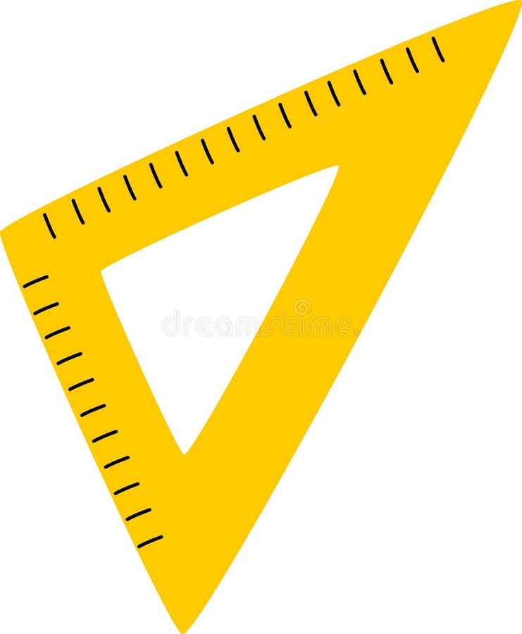 Triangle Ruler School Supplies Stock Vector - Illustration of object ...