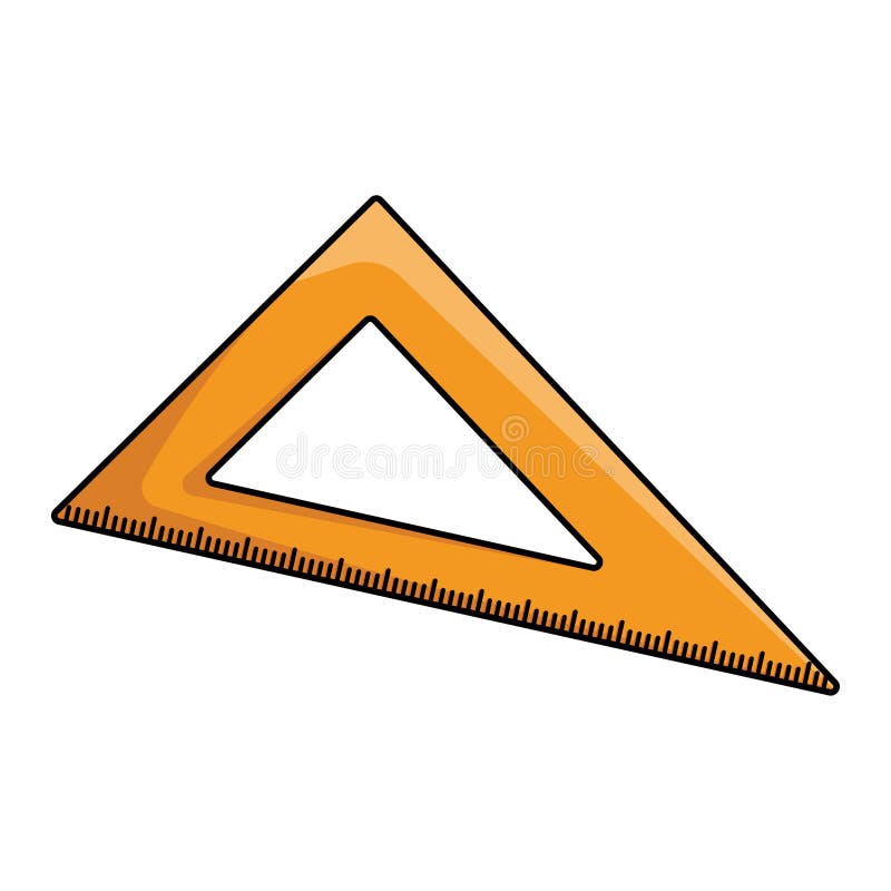 Triangle Ruler School Supply Vector Illustration Graphic Design Stock ...