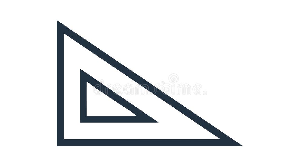 Triangle Ruler Set Square Icon Vector Illustration Flat, Vector Design ...