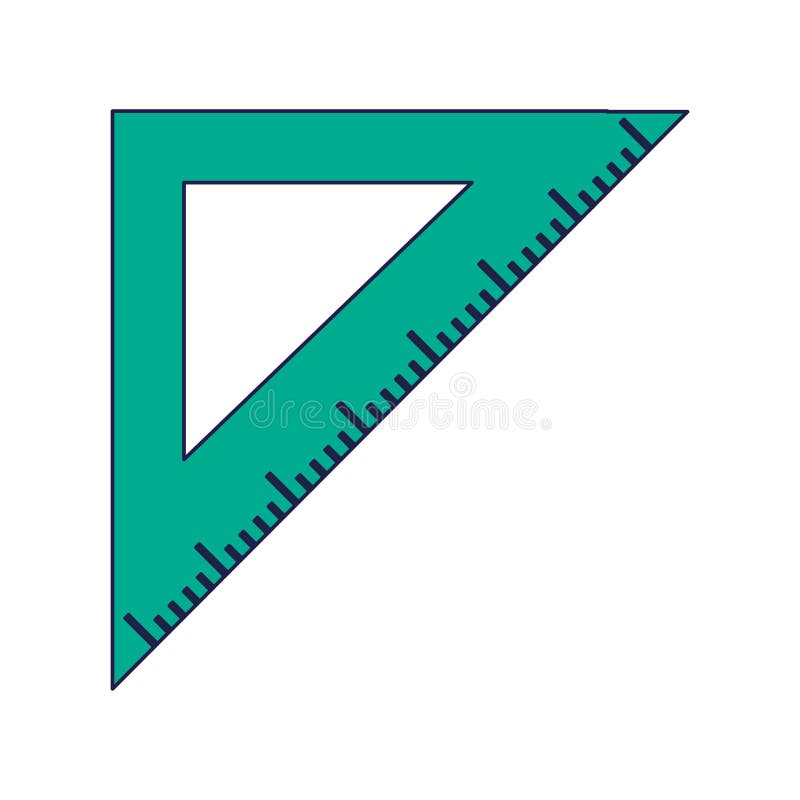 Triangle ruler symbol stock vector. Illustration of school - 138073387