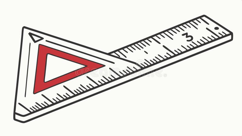 Triangle Ruler Tool, Drafting Supply Vector Design Illustration ...