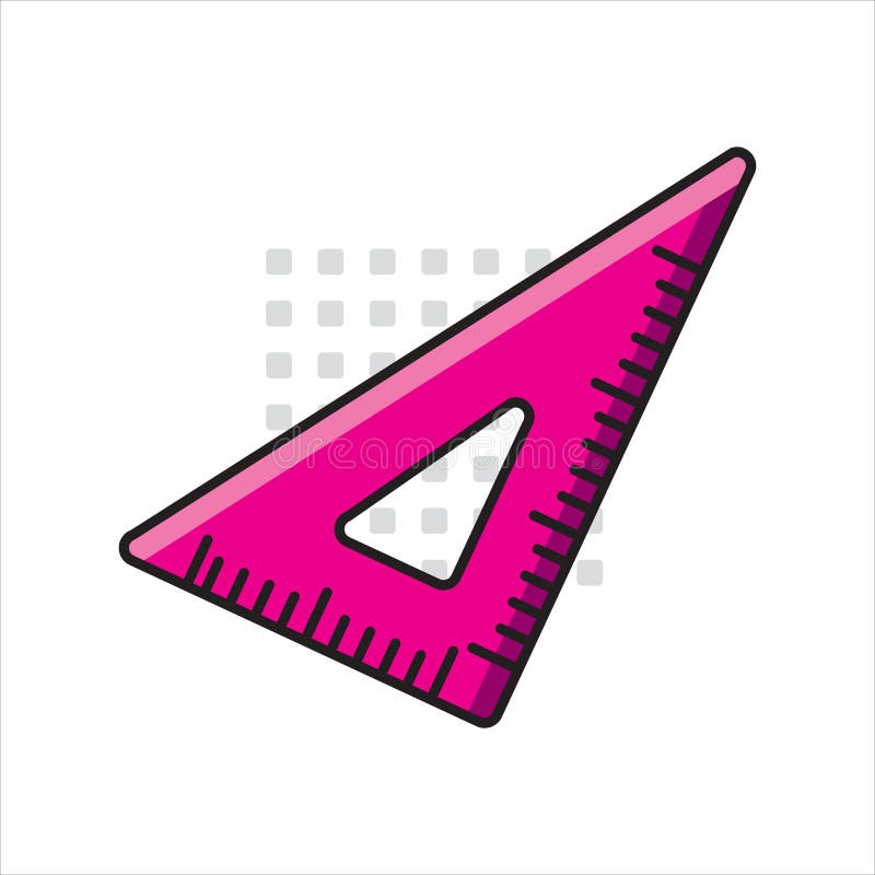 Triangle Ruler vector stock illustration. Illustration of drawing ...