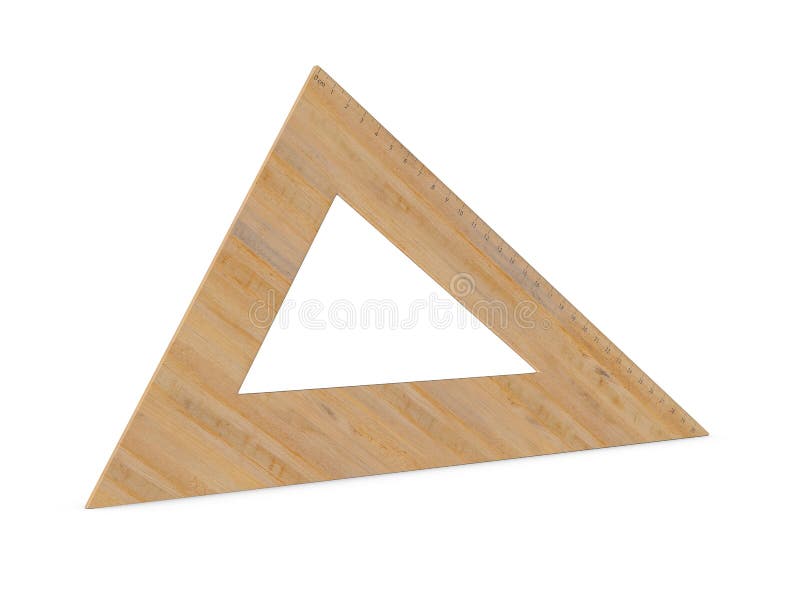 Triangle Ruler on a White Background for Kdipart or Web Design Stock ...