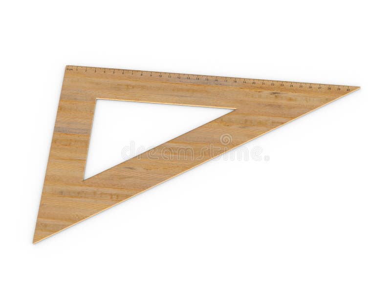 Triangle Ruler on a White Background for Kdipart or Web Design Stock ...