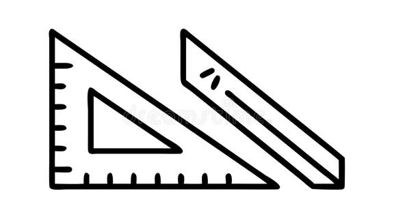 Triangle Rulers Geometry Measurement Tools Icon, Vector Design ...