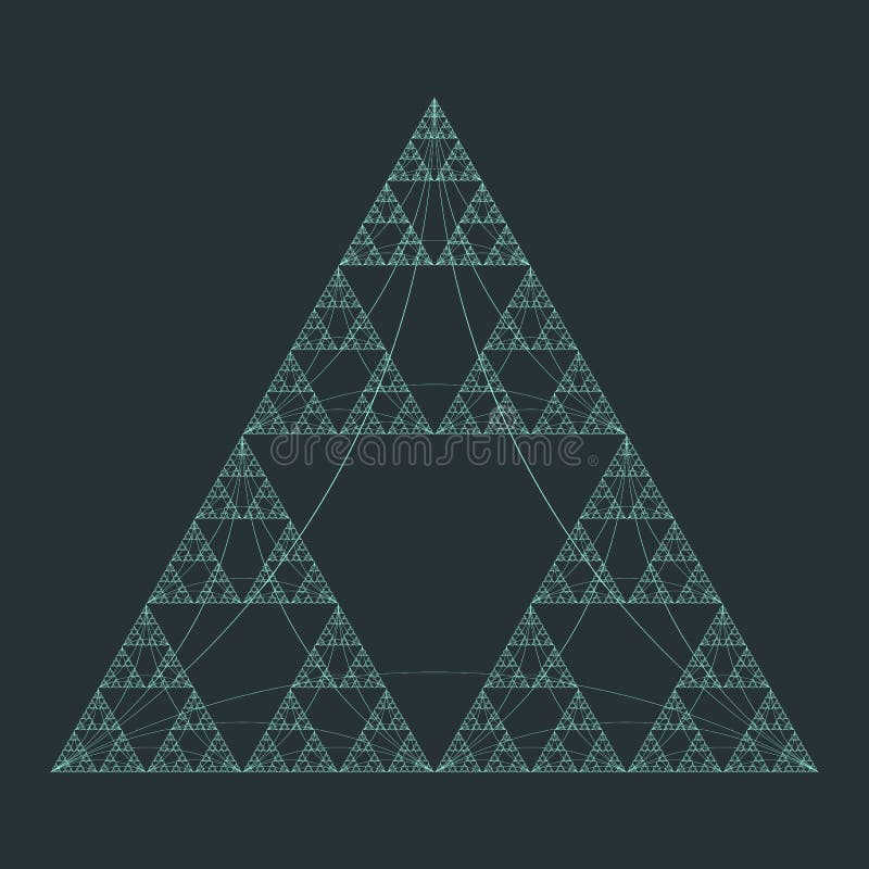 Triangle Sacral Geometry Fractal Structure Background Stock Vector ...