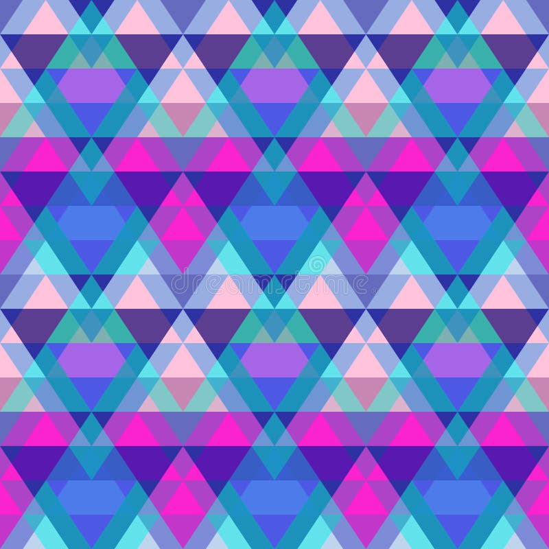 Purple Triangle Seamless Pattern Stock Vector - Illustration of diamond ...