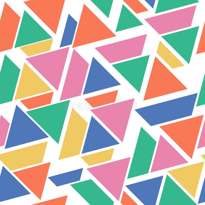 Triangle Seamless Pattern. Geometric Shapes Stock Vector - Illustration ...