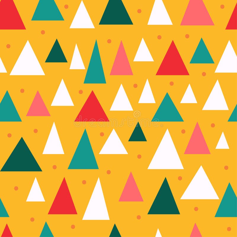 Triangular Pieces Stylish Seamless Pattern. Stock Vector - Illustration ...