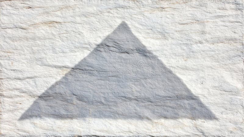 A Triangle Shadow on a Stone Wall. Stock Image - Image of material ...