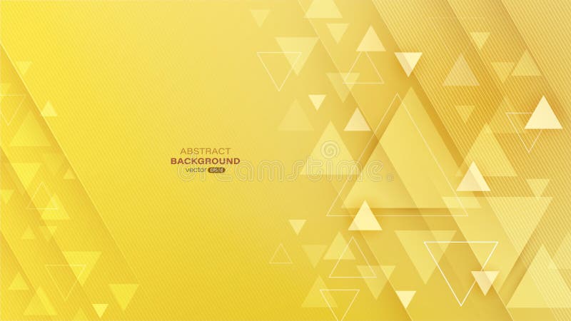 Triangle Shape Abstract Geometric Yellow Background Stock Vector ...