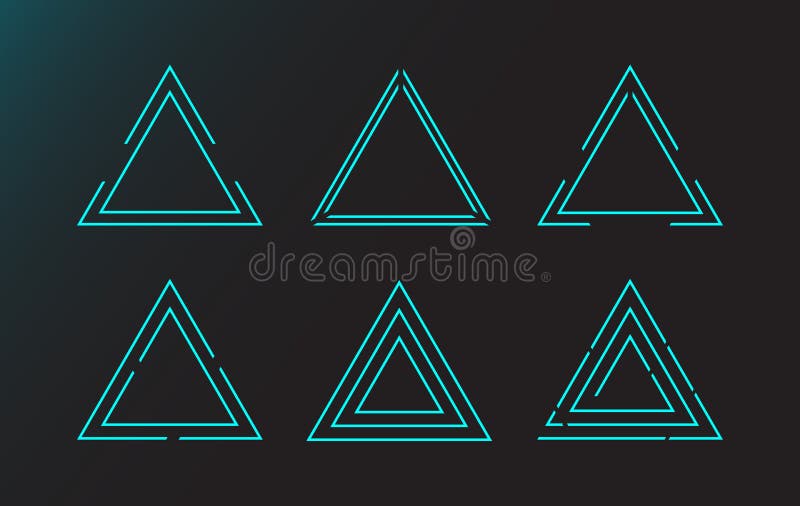 Triangle Shape Abstract Technology Future Interface Hud Stock Vector ...