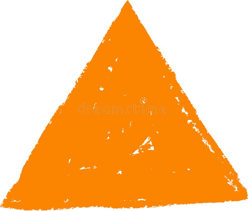 Triangle Shape Crayon Hand Drawn Stock Illustration - Illustration of ...