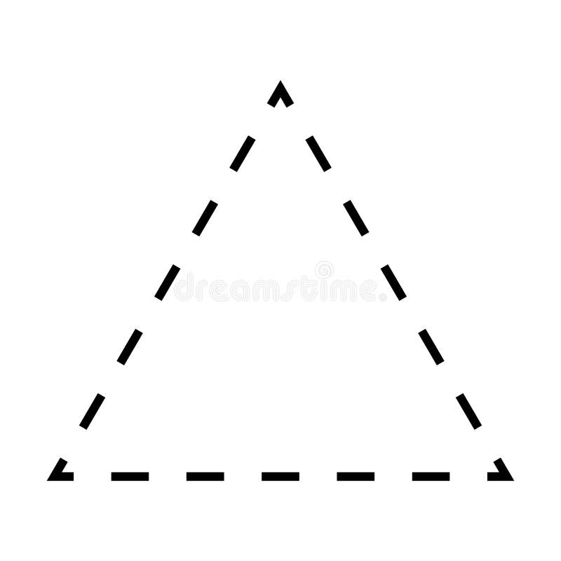 Triangle Shape Dashed Icon Vector Symbol for Creative Graphic Design Ui ...