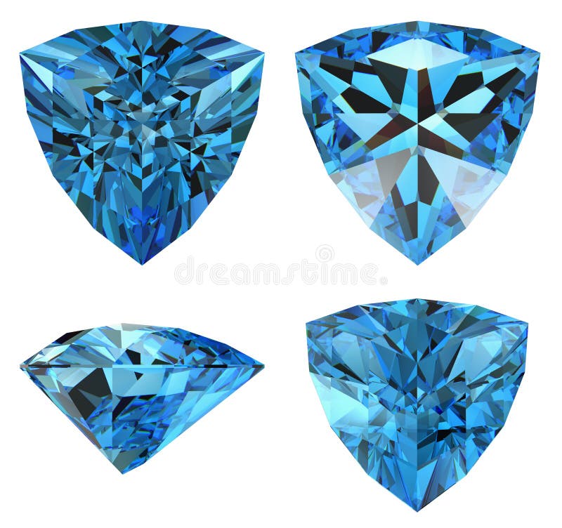 Triangle Shape Diamond Isolated Stock Illustration - Illustration of ...