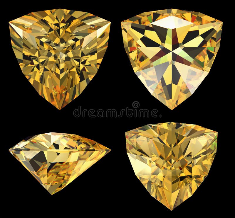 Triangle Shape Diamond Isolated Stock Illustration - Illustration of ...