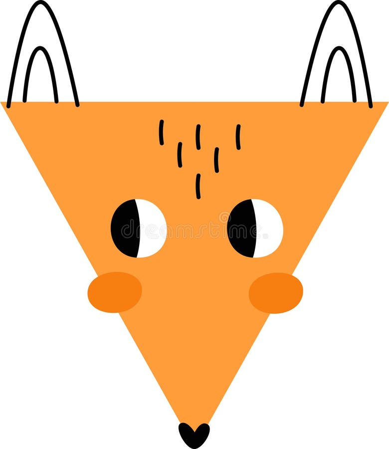 Triangle Shape Fox stock vector. Illustration of isolated - 319167198