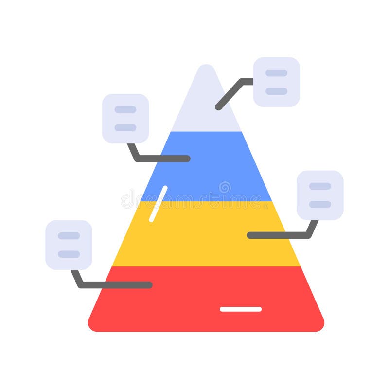 Triangle Shape Graph, Vector Design of Pyramid of Infographics, Pyramid ...