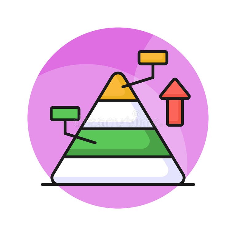 Triangle Shape Graph, Vector Design of Pyramid Infographics, Pyramid ...