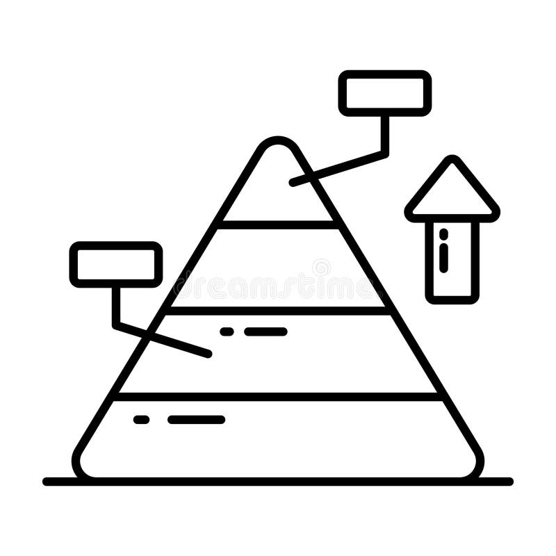 Triangle Shape Graph, Vector Design of Pyramid Infographics, Pyramid ...
