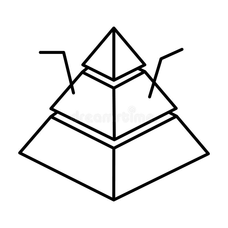 Triangle Shape Graph, Vector Design of Pyramid Infographics, Pyramid ...