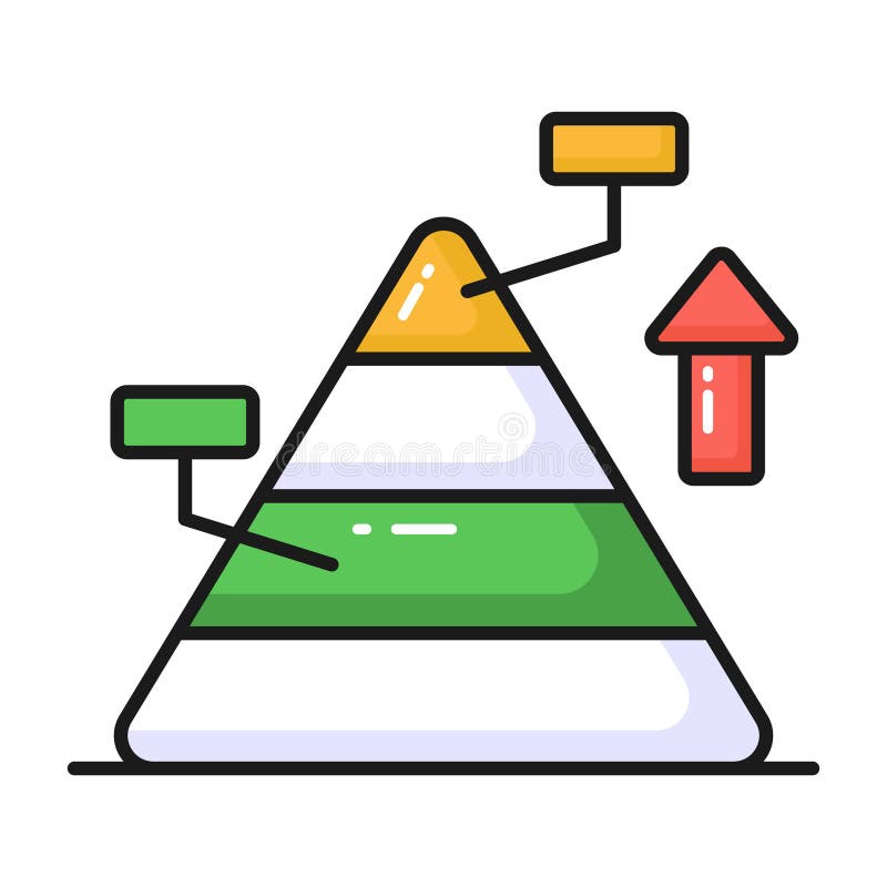 Triangle Shape Graph, Vector Design of Pyramid Infographics, Pyramid ...