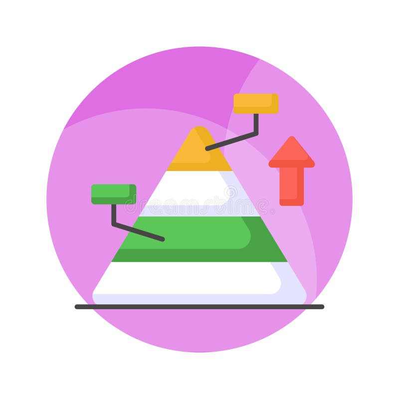 Triangle Shape Graph, Vector Design of Pyramid Infographics, Pyramid ...