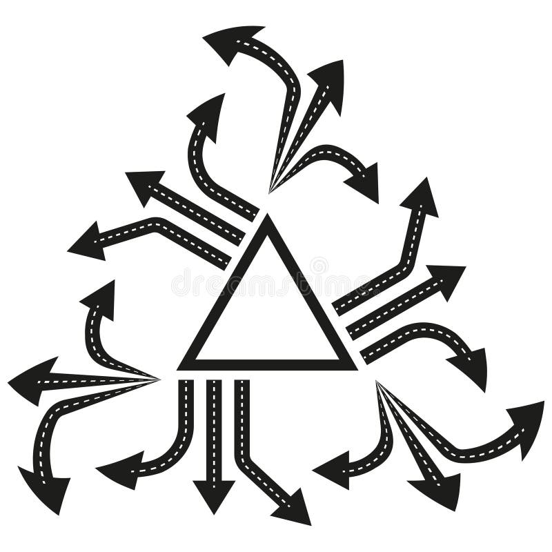 Triangle Shape Icon. Outgoing Arrow Symbol. Vector Motion Graphic ...