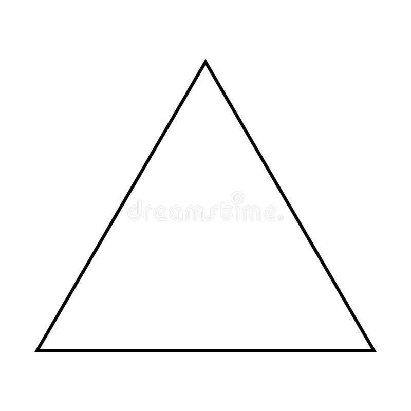 Triangle Shape Icon Vector Symbol Outline Stroke for Creative Graphic ...