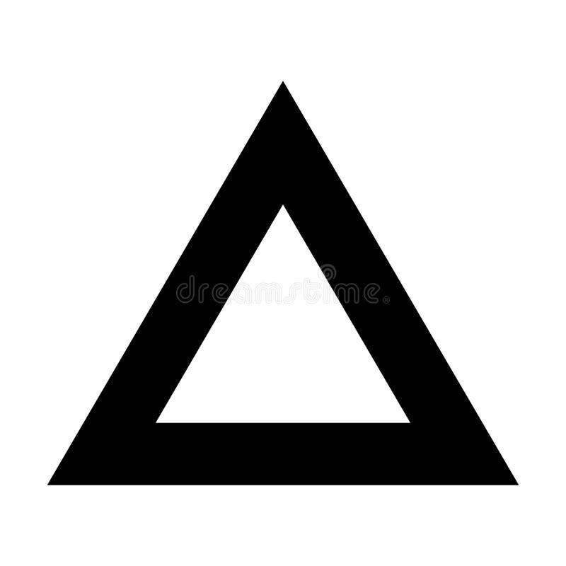 Triangle Shape Icon Vector Symbol Outline Stroke for Creative Graphic ...