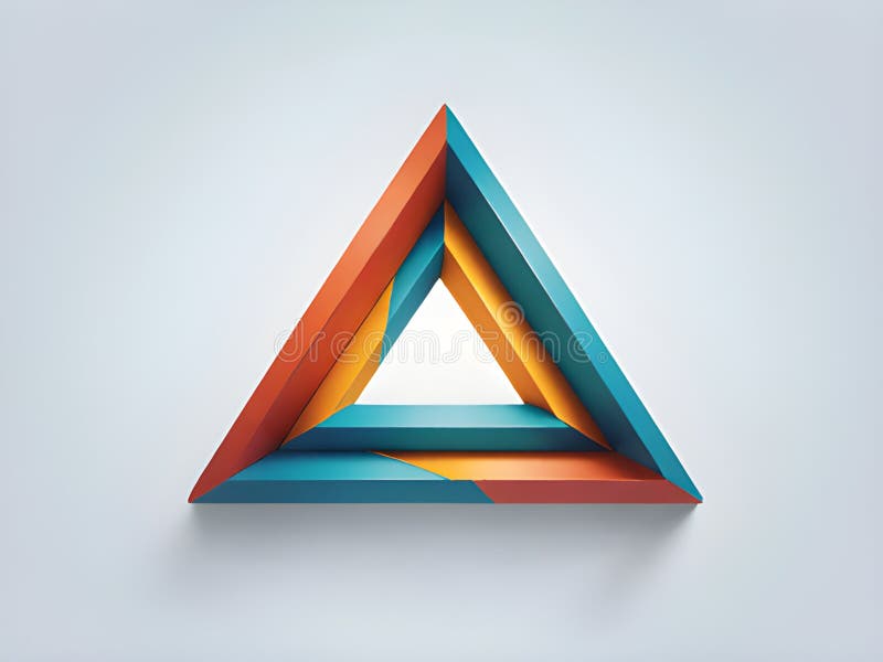 Triangle Shape on Light Background, Abstract Technology Background ...