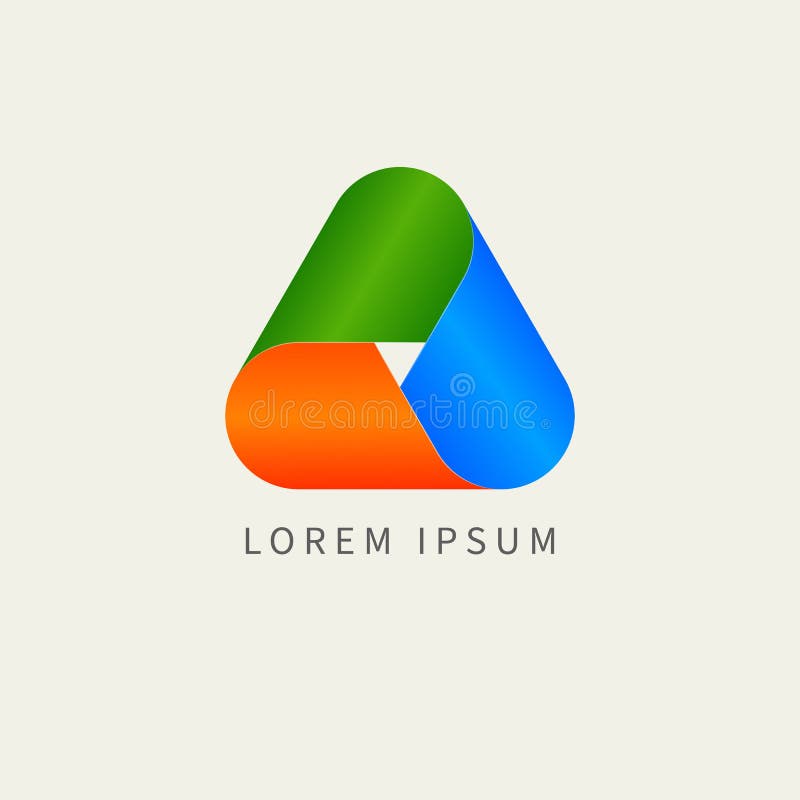 Triangle Shape Logo, Endless Ribbon Stock Vector - Illustration of ...
