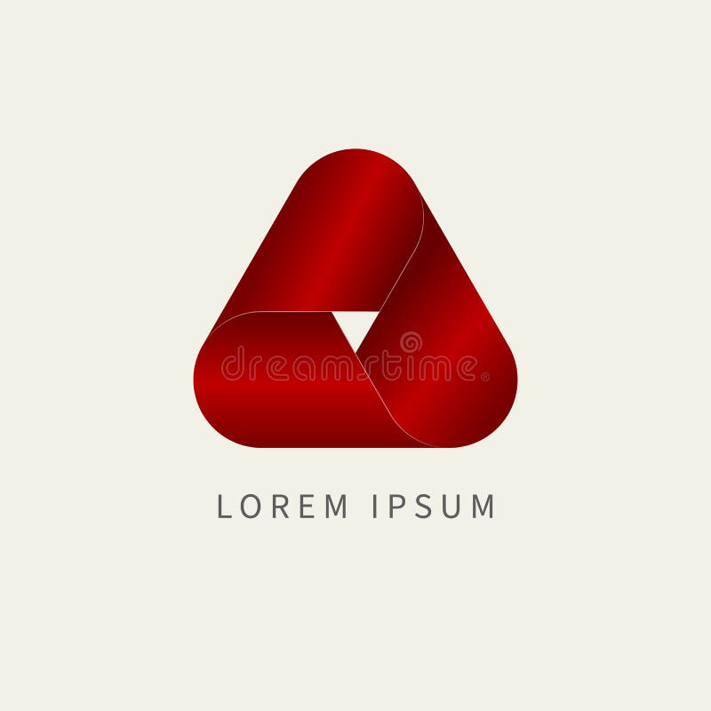Triangle Shape Logo, Endless Ribbon Stock Vector - Illustration of ...