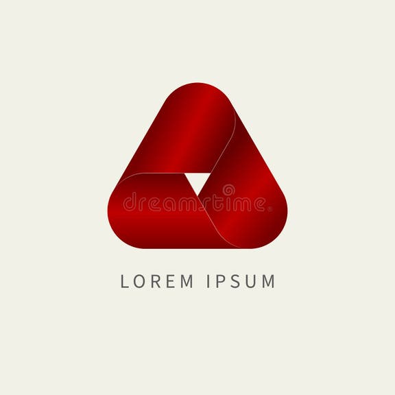 Triangle Shape Logo, Endless Ribbon Stock Vector - Illustration of ...