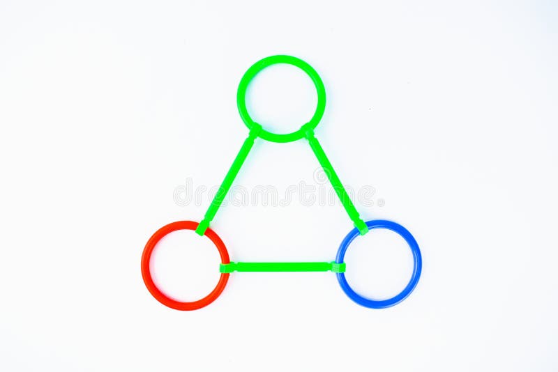 Triangle Shape Made with Circle and Line Shaped Plastic Shape-shifting ...