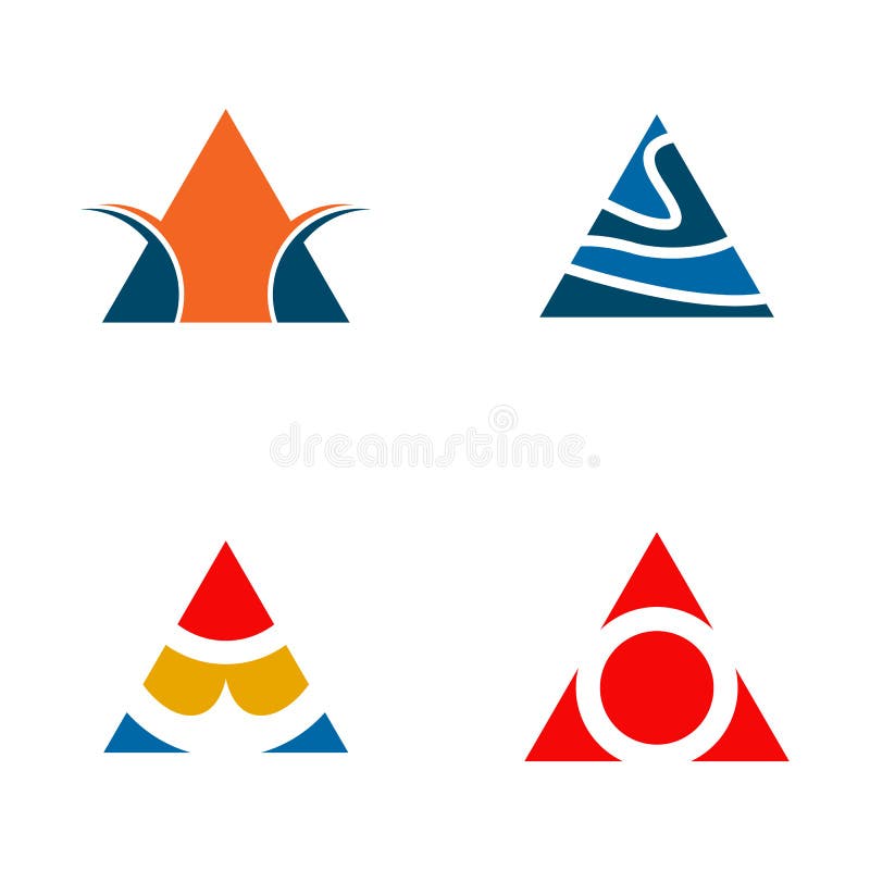 Triangle Shape Pattern Icon Logo Design Stock Vector - Illustration of ...