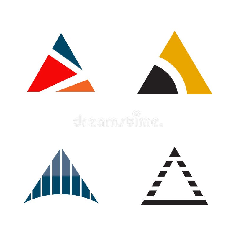 Triangle Shape Pattern Icon Logo Design Stock Vector - Illustration of ...