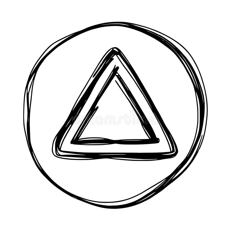 Triangle Shape with Round and Triangle Icon, Illustration Design Stock ...