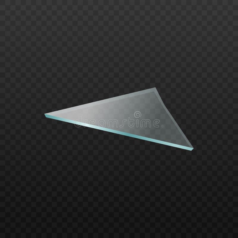 Triangle Shape of Shattered Broken Glass Realistic Vector Illustration ...