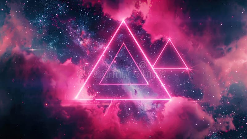 A Triangle Shape in a Sky Filled with Clouds. Suitable for Various ...