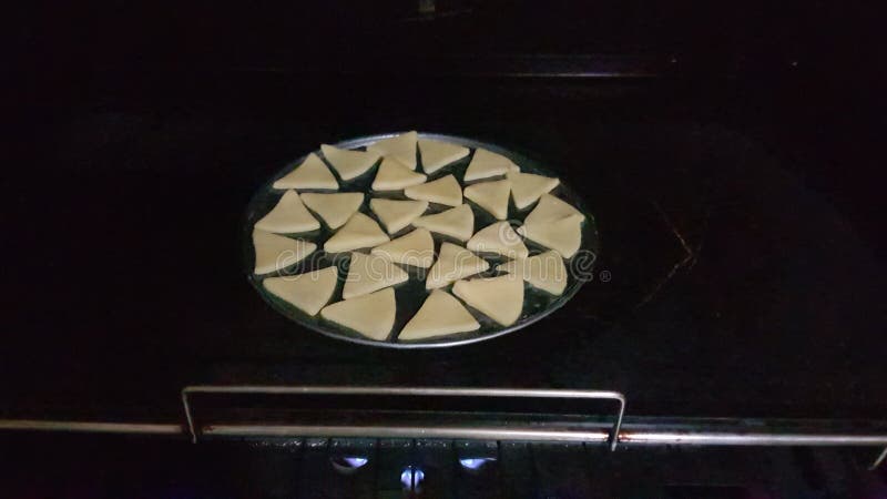 Triangle Shaped Biscuits Cookies in Plate Ready To Bake Food ...