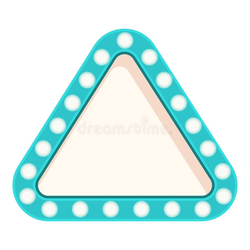 Triangle Shaped Blue Marquee Light Bulb Sign with Empty Space for Your ...