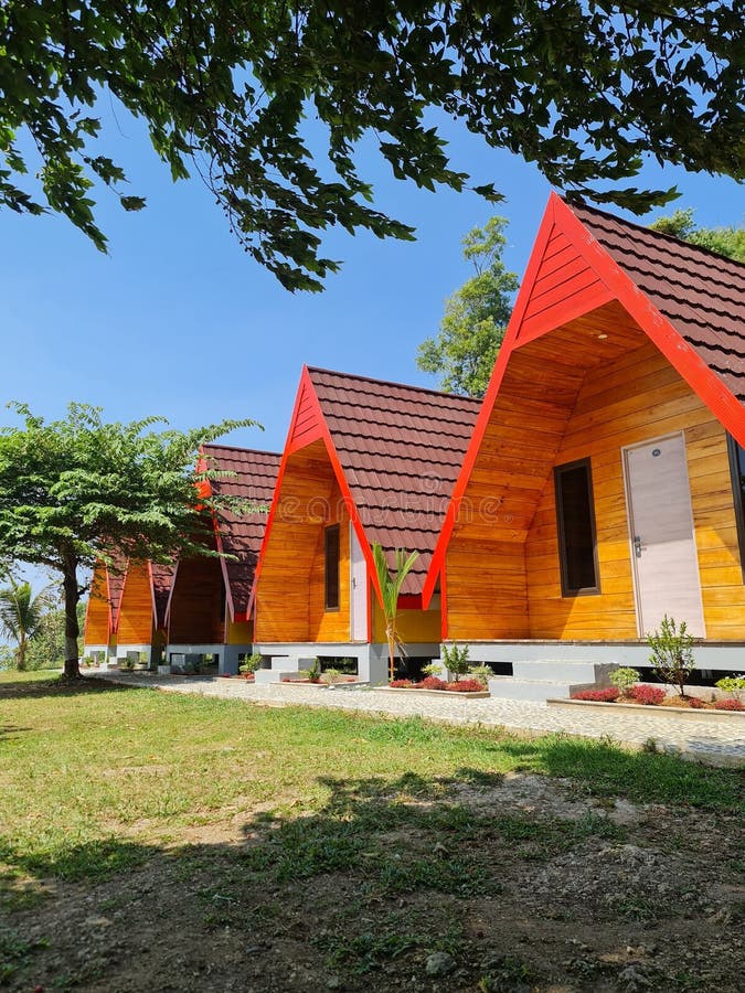 Triangle Shaped Bungalow Near Ocean Stock Photo - Image of property ...