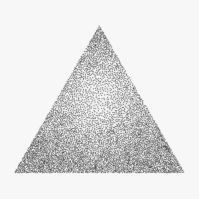 A Triangle-shaped Figure Made of Black Dots Isolated on a Light ...