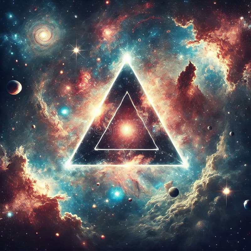 Triangle Shaped Galaxy a Galaxy Shaped Like a Triangle with a Po Stock ...